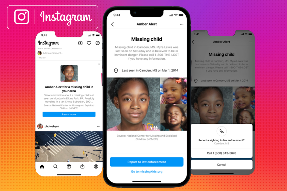 Instagram launches AMBER Alerts to Help Find Missing Children