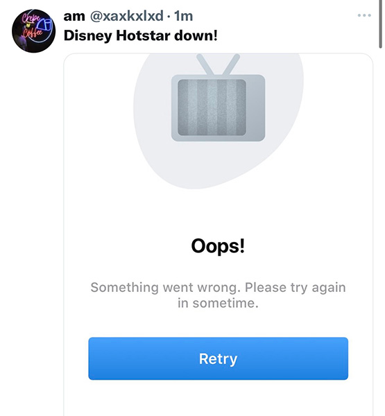 Disney + Hotstar India Down: Users complain streaming platform’s app ...