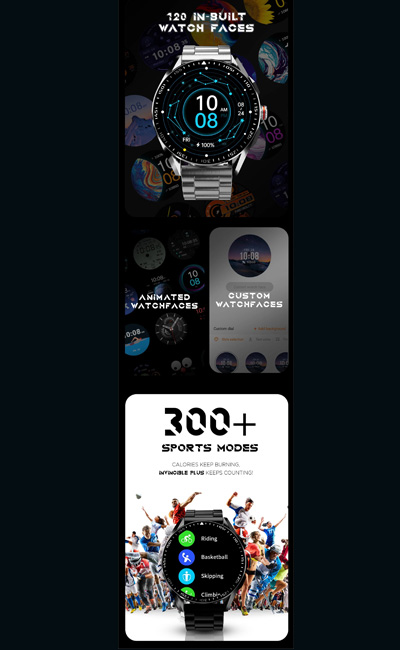 Fire-Boltt Invincible Plus Smartwatch with Bluetooth calling, 1.43-inch ...