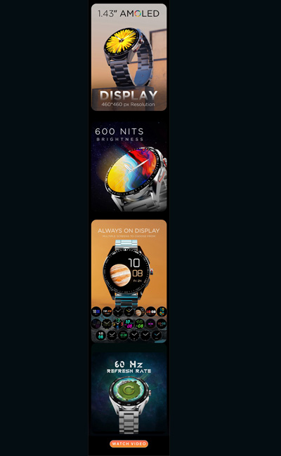 Fire-Boltt Invincible Plus Smartwatch with Bluetooth calling, 1.43-inch ...