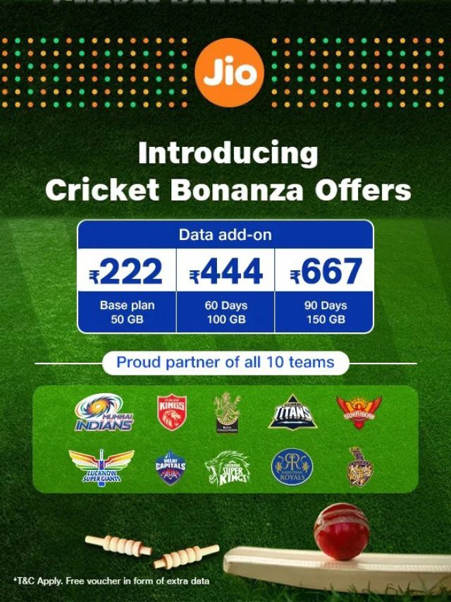 Jio Launches Data Add-on plans priced at Rs 222, Rs 444, and Rs 667 ...
