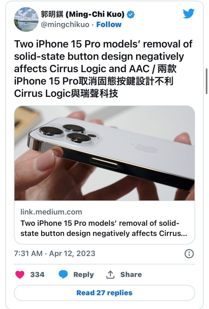 iPhone 15 Pro, iPhone 15 Pro Max to feature classic buttons, solid ...