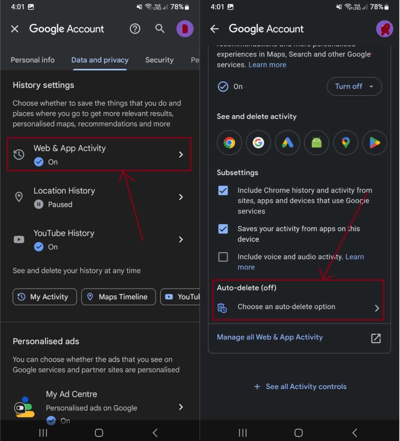 How to Automatically Delete Your Google Activity on Mobile?