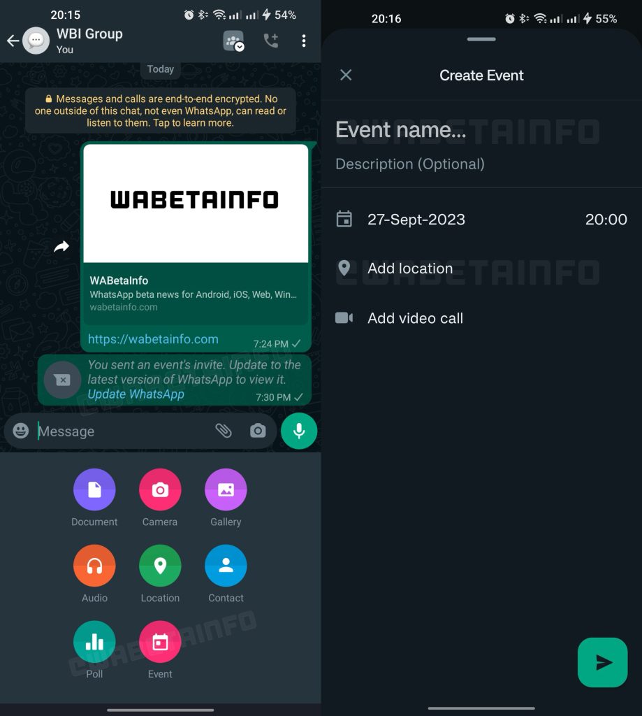 WhatsApp’s Group Chat Events Feature: Enhancing Chat Engagement