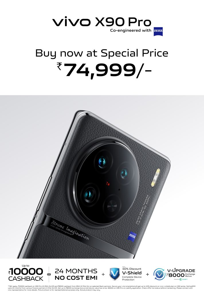 Vivo X90 Pro Price Dropped to Rs 74,999 With Cashback on Select Banking ...