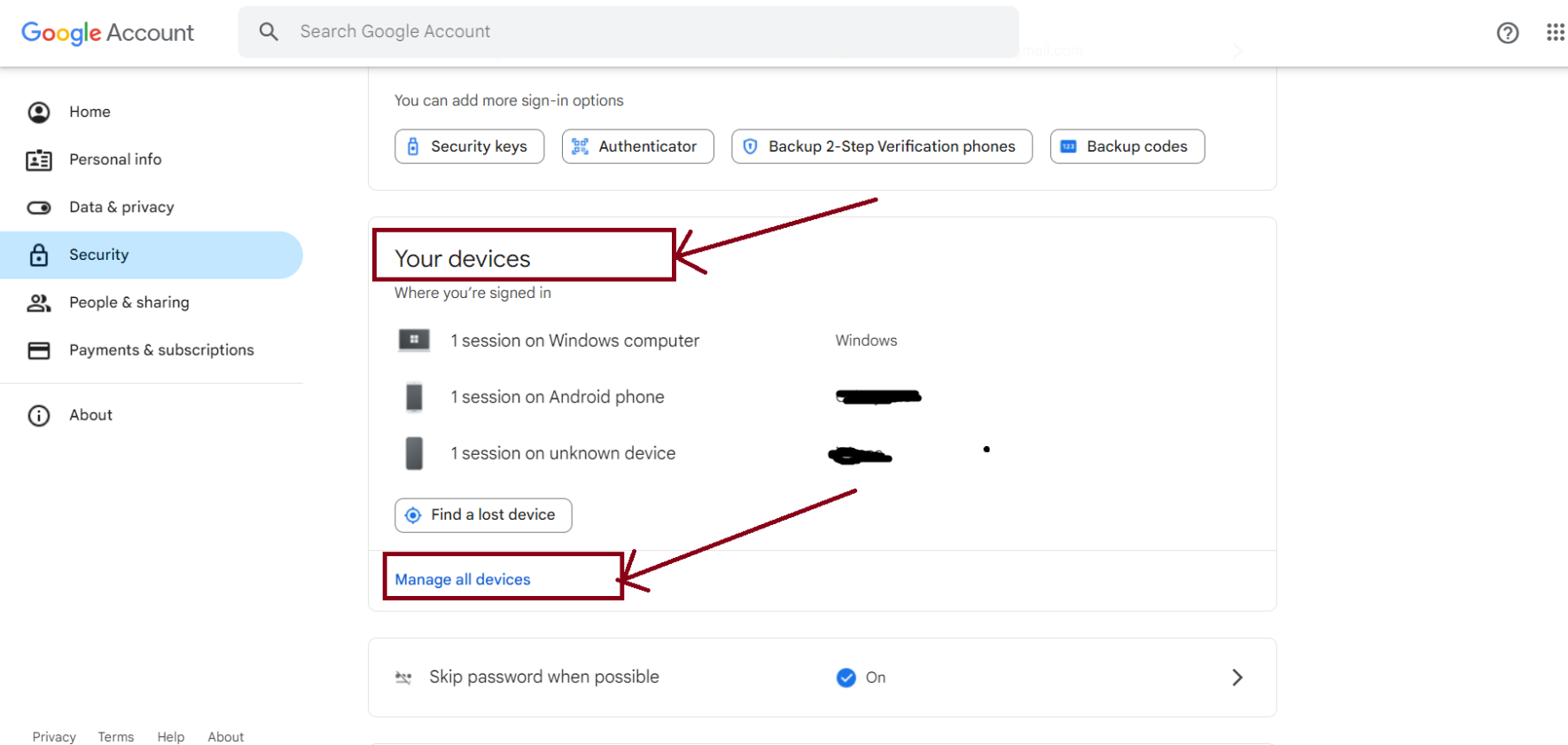 Know All Gmail Account Logged In Location