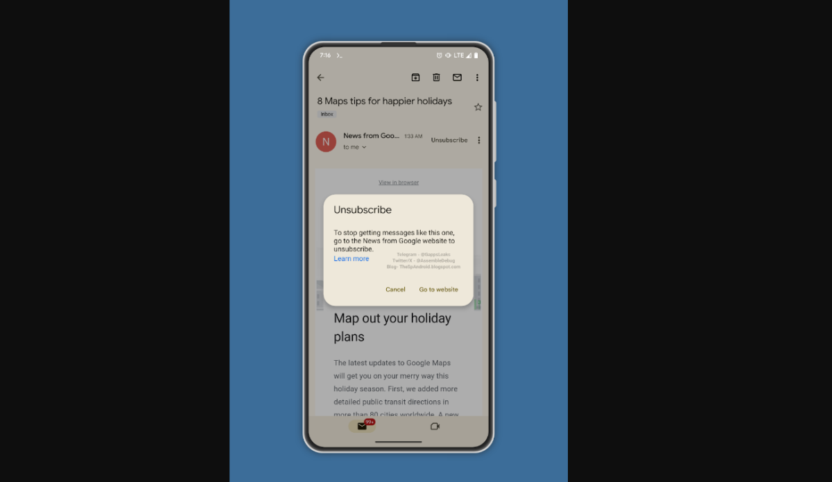Gmail Unsubscribe Button on Android To Be Reportedly Unveiled Soon