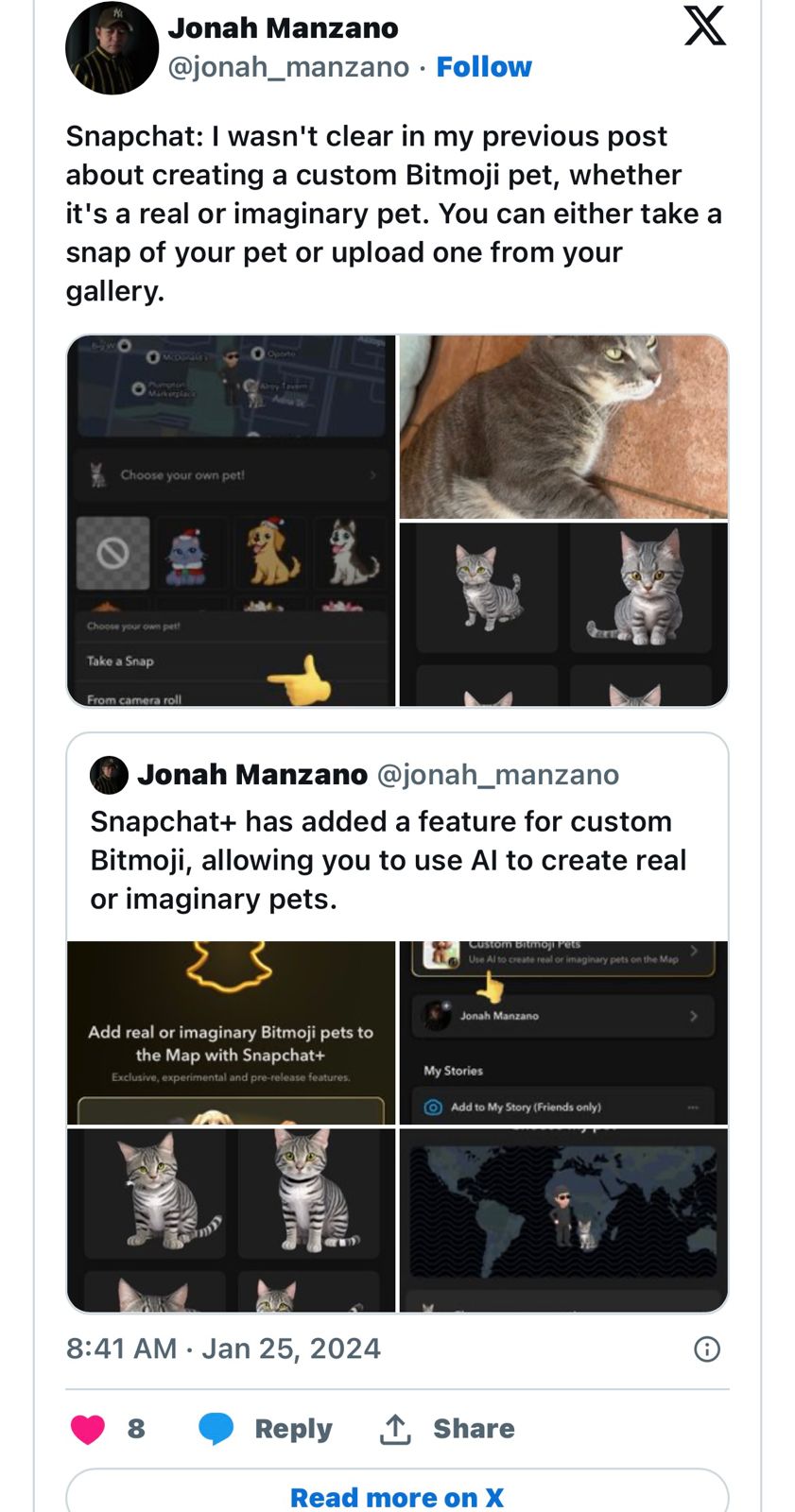 Snapchat Launches AI-Generated Bitmoji Pets for Snapchat+ Subscribers