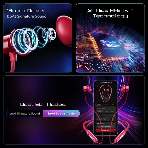 boAt launches Rockerz 255 ANC Bluetooth Neckband Earphones with 32 dB ...