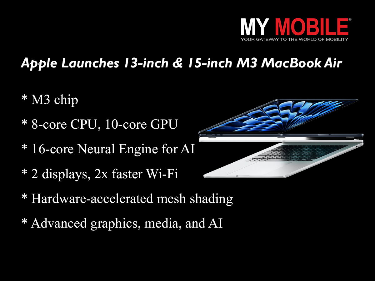Apple Launches 13-inch and 15-inch M3 MacBook Air: Pricing, Features ...