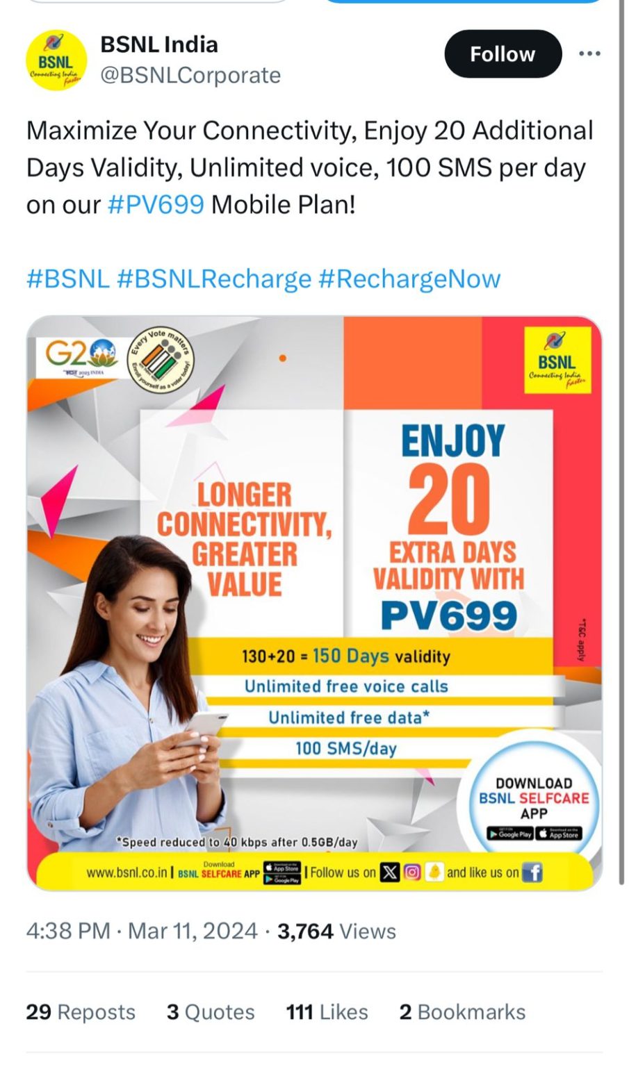 BSNL Boosts Prepaid Plan Validity Offering More Value to Subscribers ~ My Mobile India