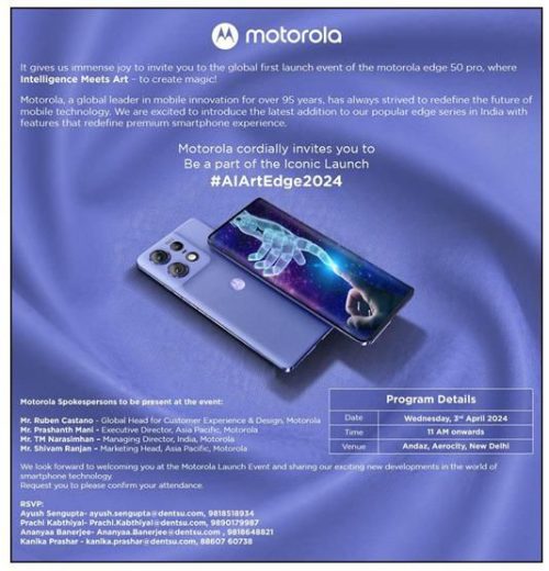 Moto Edge 50 Pro Launched in India With Snapdragon 7 Gen 3: Pricing ...