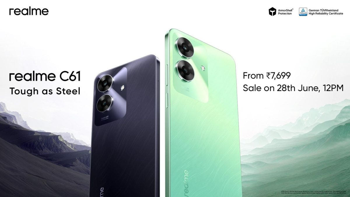 Realme C61 To Launch in India on 28 June with UNISOC T612 SoC, 5000mAh ...