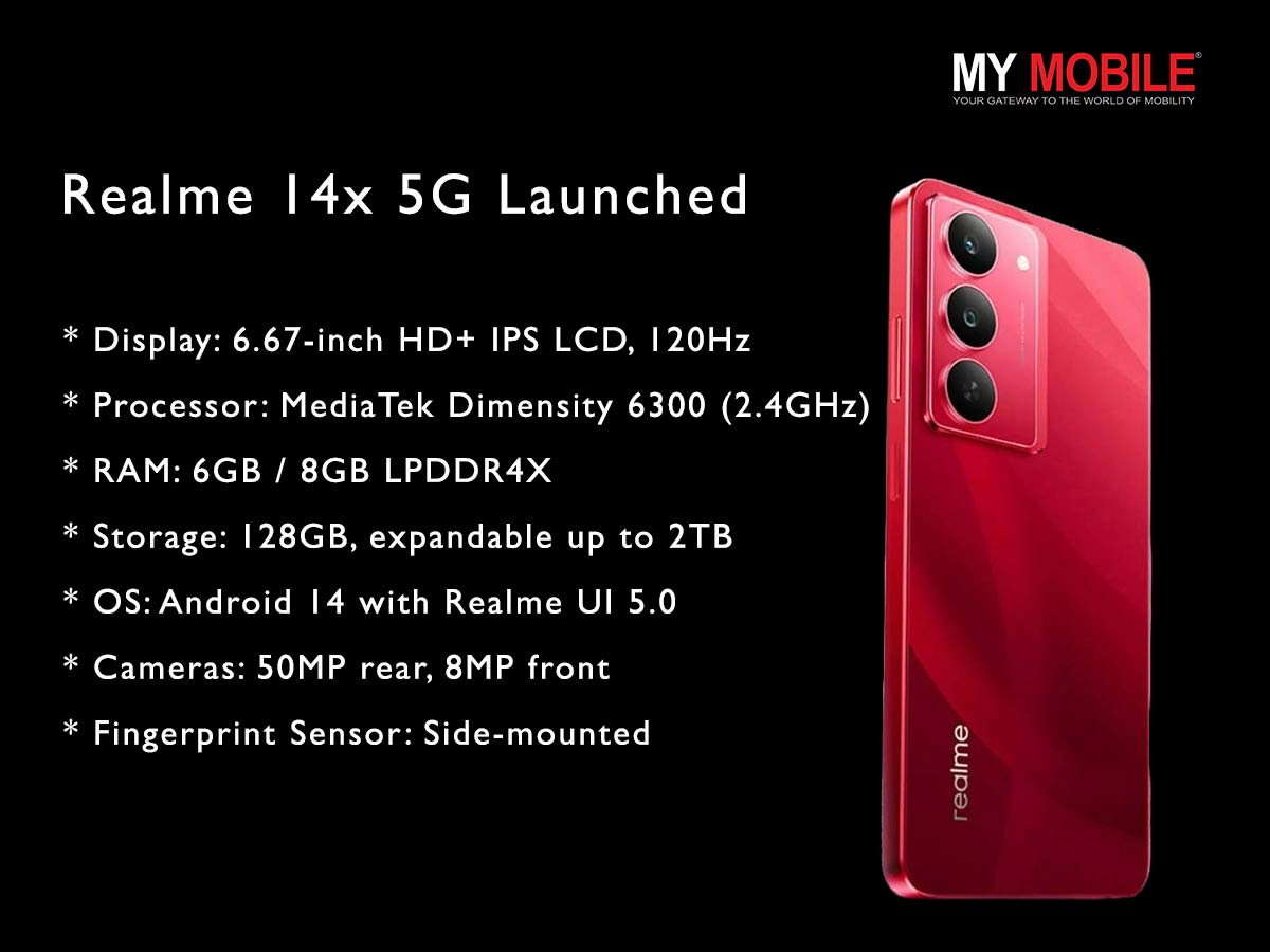 Realme Unveils the Realme 14x 5G, the Segment's First IP69 Smartphone with a 6000mAh Battery ...