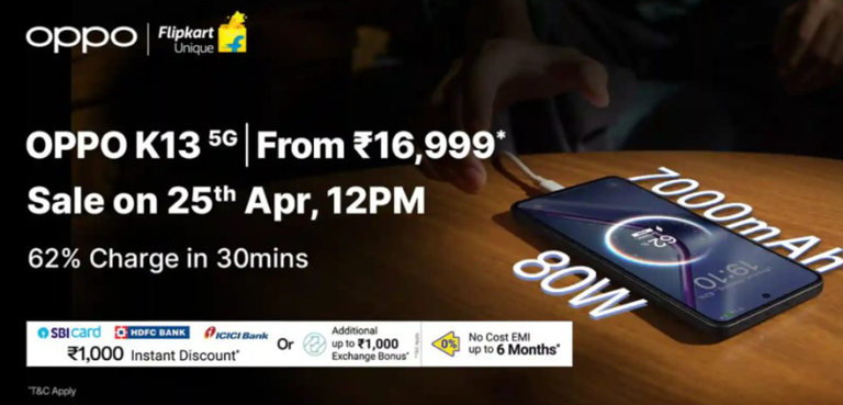 OPPO K13 5G Launches in India with 7000mAh Battery, 120Hz AMOLED ...