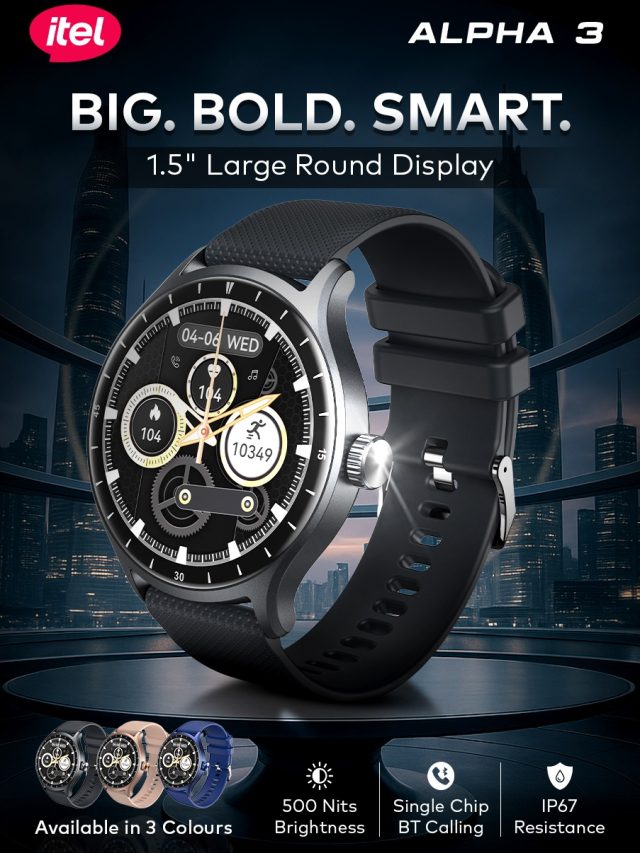 itel Alpha 3 Smartwatch Launched at ₹1499 with 1.5" Display, Bluetooth ...