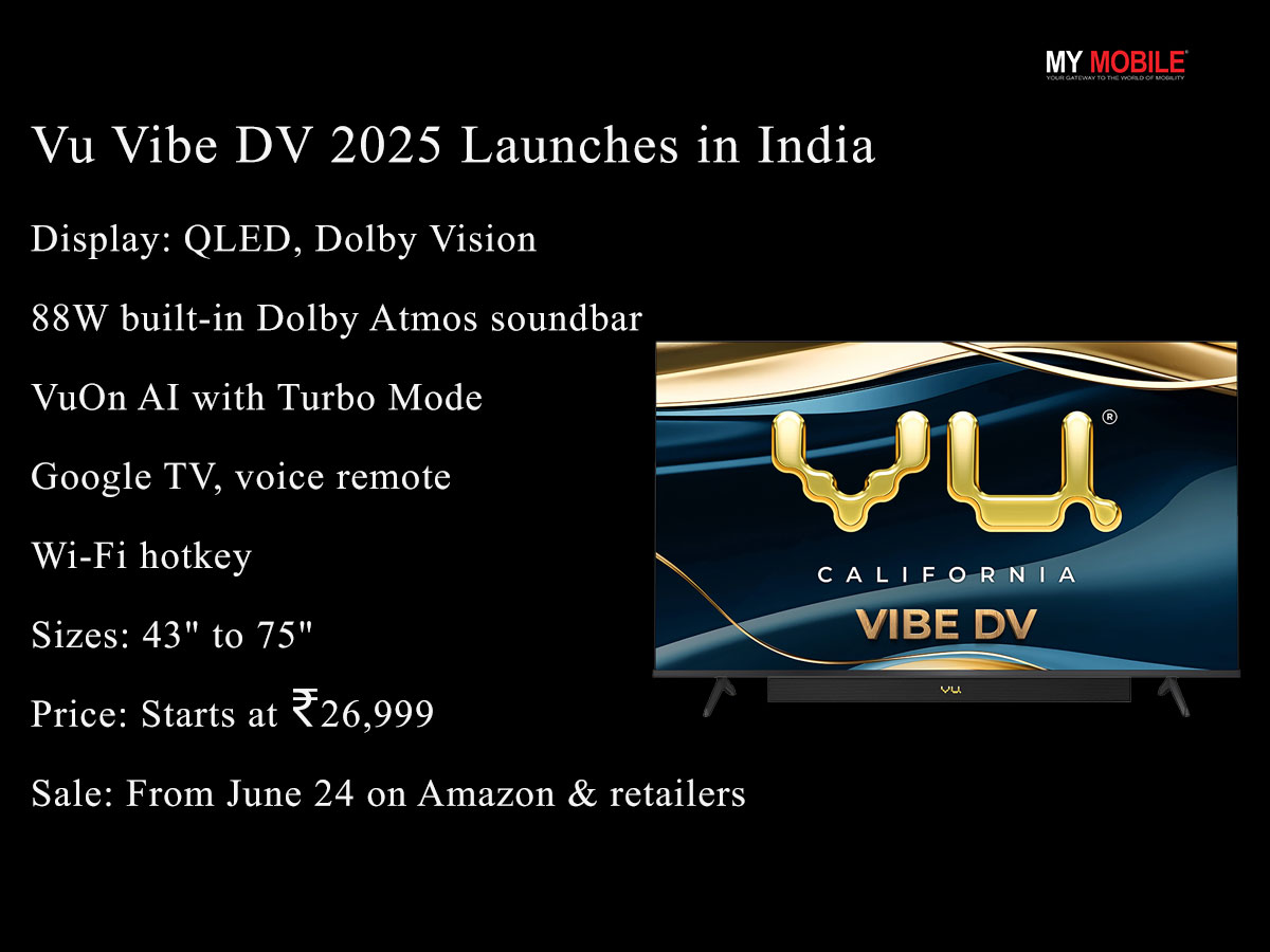 Vu Vibe DV 2025 Launches in India with Built-in Dolby Atmos Soundbar ...