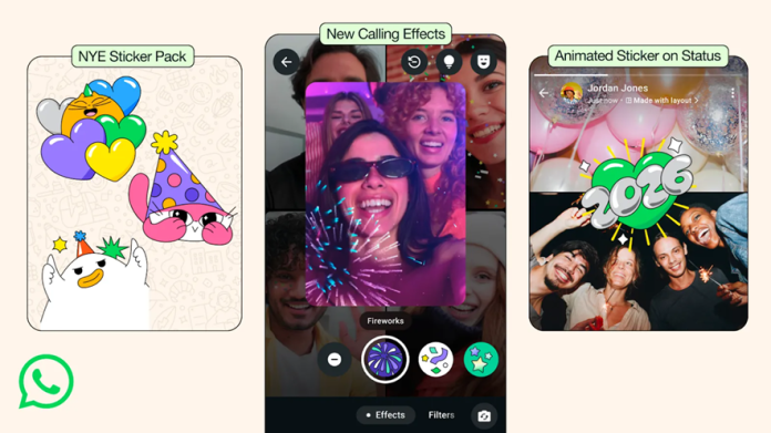 WhatsApp Introduces New Year 2026 Festive Features - 2026 Stickers ...