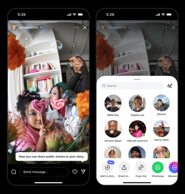 Instagram Rolls Out New Option to Reshare Any Public Story on Your ...