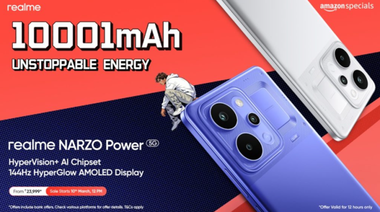 Realme Narzo Power 5G Launched in India With 10,001mAh Battery ...